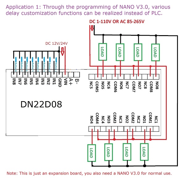 Módulo de expansión relé Modbus para Arduino® NANO | Didácticas Electrónicas I+D